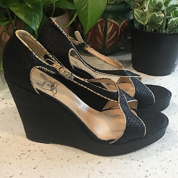 Christian Louboutin | Shoes | Louboutin Wedges Sz 8 | Poshmark